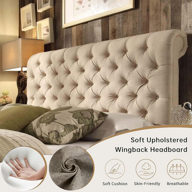Chesterfield upholstered headboard store